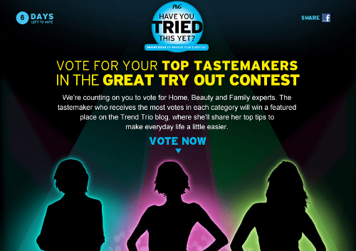 I'm a Finalist in the P&G Great Try Out Contest & I Would LOVE your ...